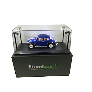 Illumibox MJ14001 Showcase 1: 18 x+ USB Powered Led Black Base Display, Clear