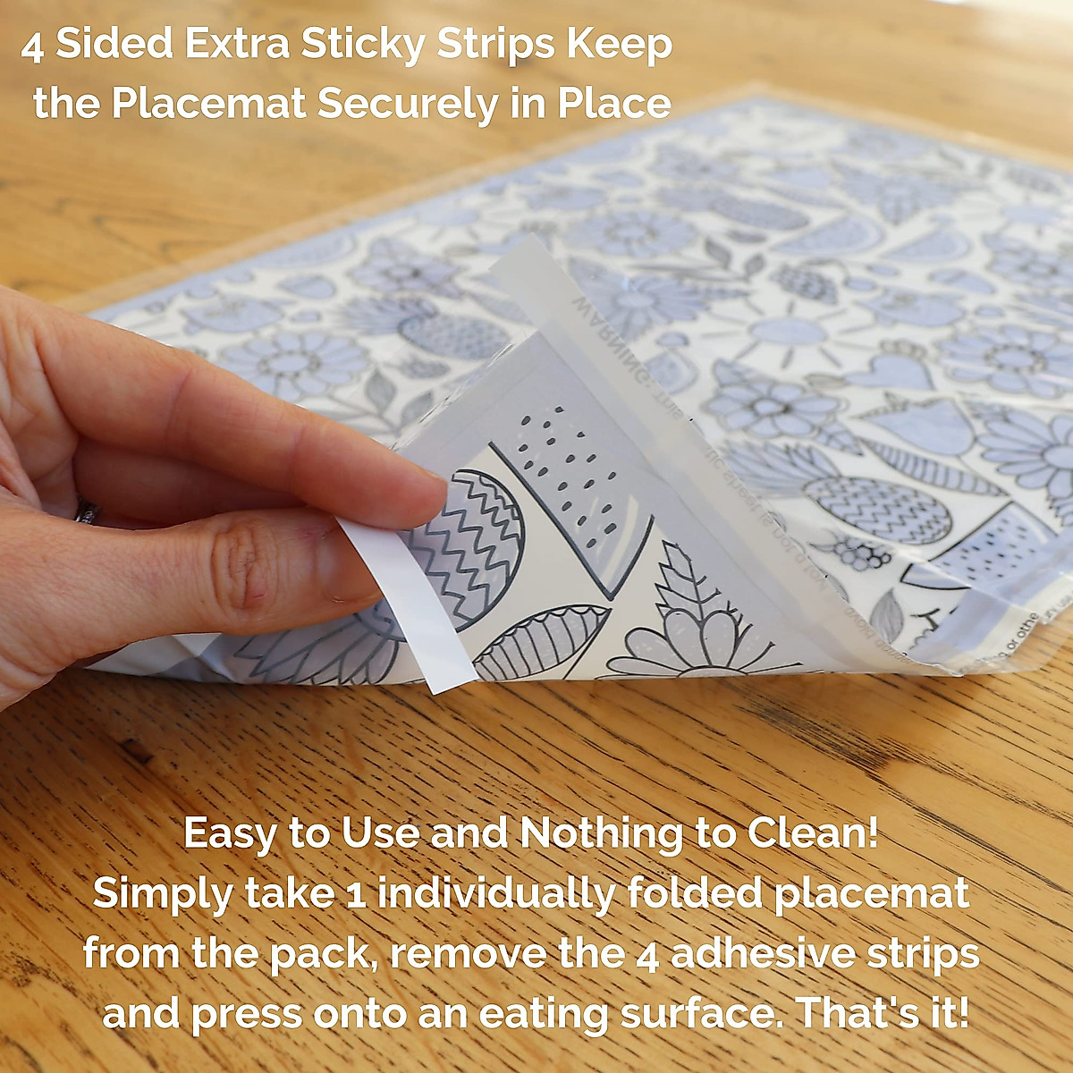 Suessie Disposable Placemats for Baby, Happy Owls (60 Count)