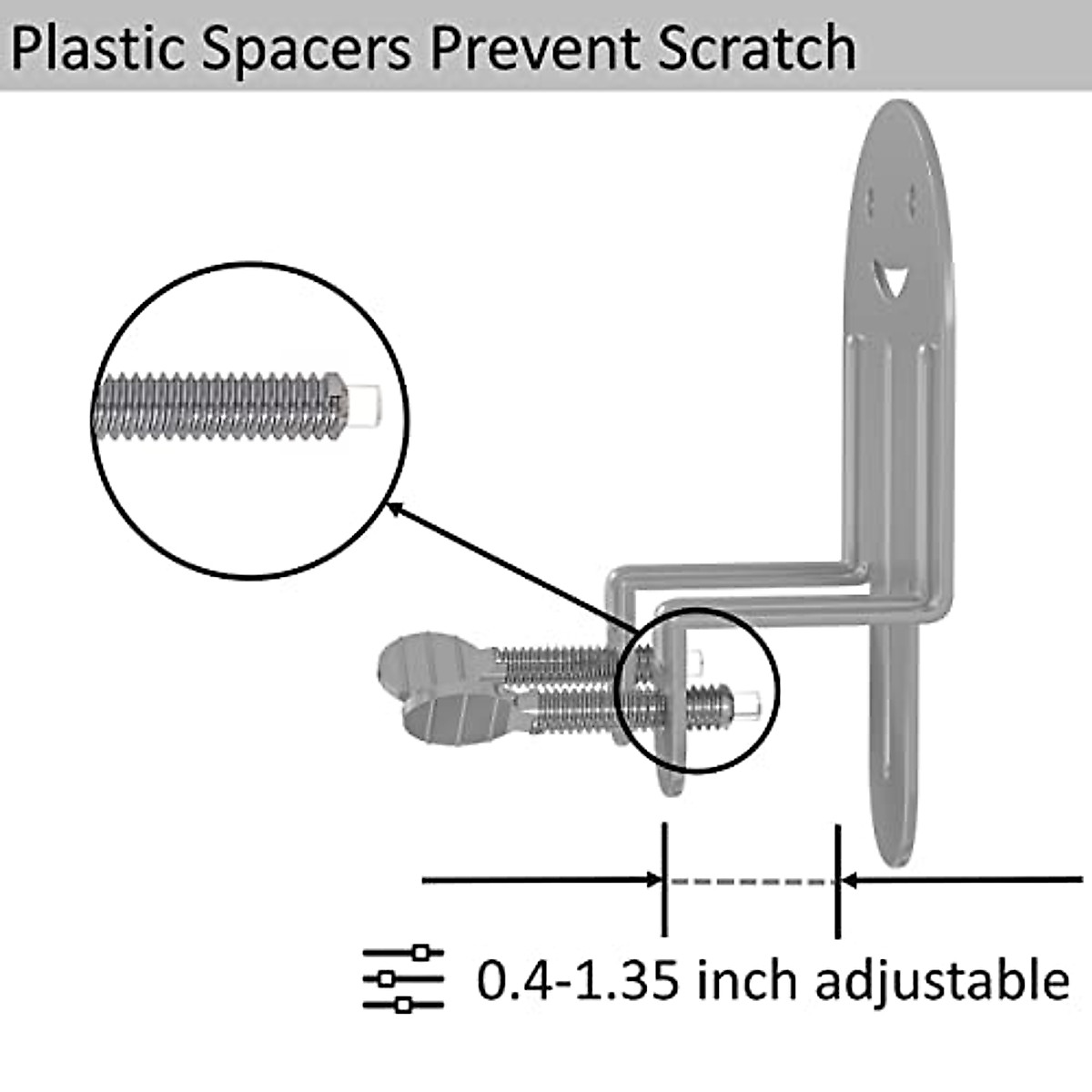 Upcanso Metal Mattress Non Slip Gaskets Gripper, Easy to Install Silver Bed Replacement Baffle Parts to Stop Mattress and Topper from Sliding and Slipping, Pack of 6