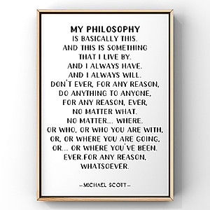 My Philosophy,Michael Scott Quote,The Office Quote,Tv Office Tv Show,Michael Scott Print,Michael Scott,Office Wall Art,Motivational Art
