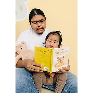 Slumberkins 14" Kin & Board Book | Promotes Gratitude, Respect & Sharing | Social Emotional Tools for Ages 0+ (Honey Bear Kin & Board Book)