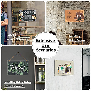 MaxGear Acrylic Sign Holder 11 X 17 Wall Mount Sign Holder Clear Plastic Picture Frames with 3M Tape Adhesive and Screws for Office, Home, Store, Restaurant - Landscape, 6 Pack