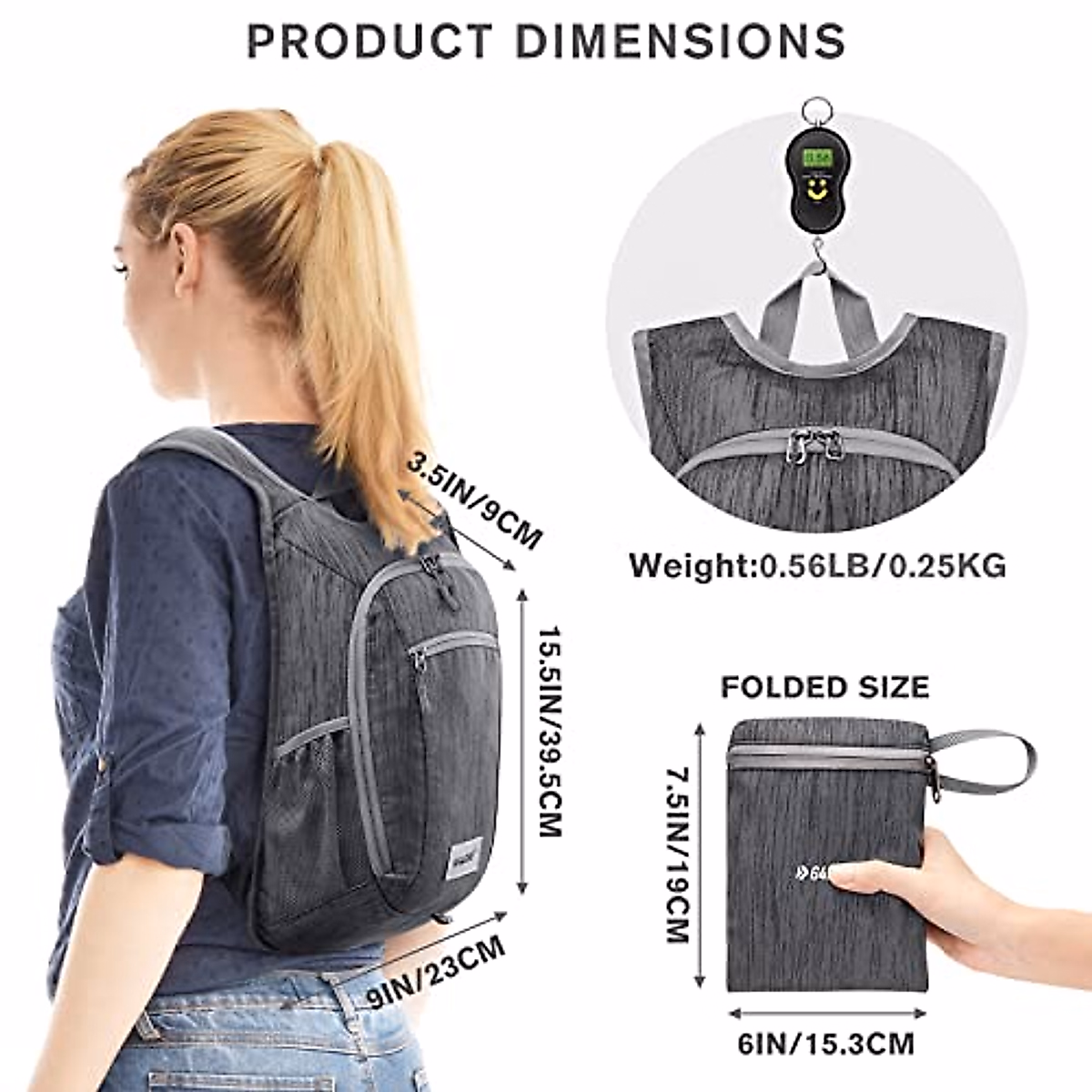 G4Free 10L Hiking Backpack Lightweight Packable Hiking Daypack+RFID Sling Bag Crossbody Sling Backpack Small for Men Women Hiking Outdoor