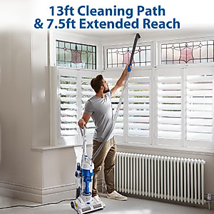 Vacmaster Upright Vacuum Cleaner Power Suction Bagless Vacuum Cleaner Portable Floor Cleaner with 20ft Cord & 13” Cleaning Path for Carpet, Hard Floor and Pet Hair