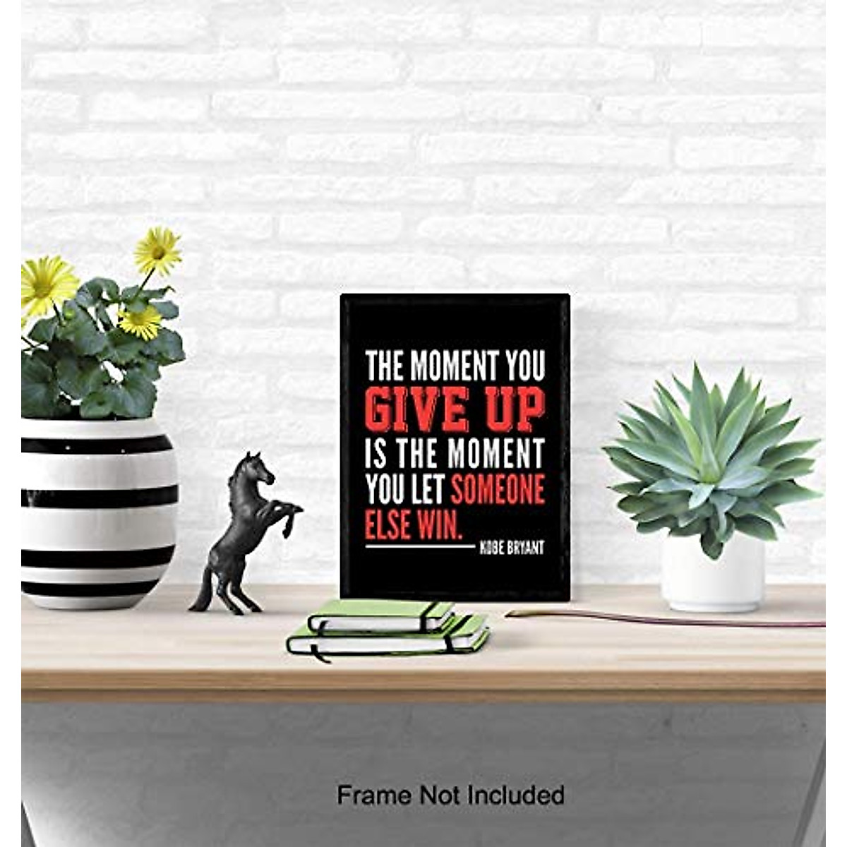 Inspirational Quote - Unique Gift for LA Lakers Fan, Boys, Men, Teens - Motivational Wall Decor, Art Decorations for Office, Bedroom, Living Room - 8x10 UNFRAMED Basketball Poster Print