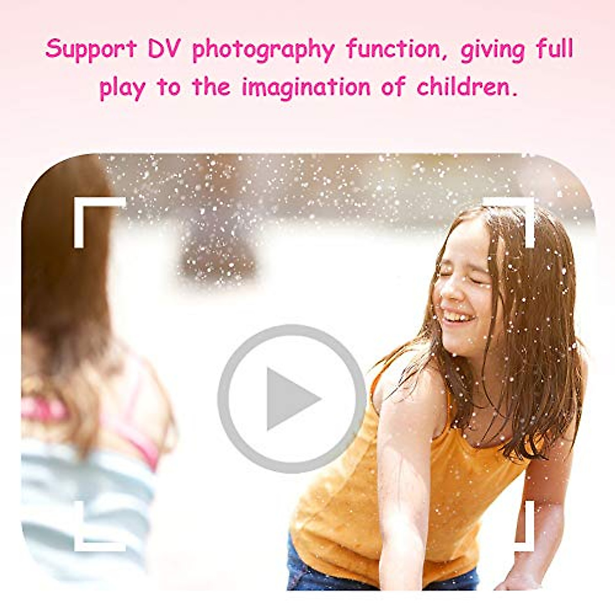 KOSDFOGE A100 12MP Mini Cute Digital Video Camera DV Toy with 2.0in Screen for Children Kids(Yellow)