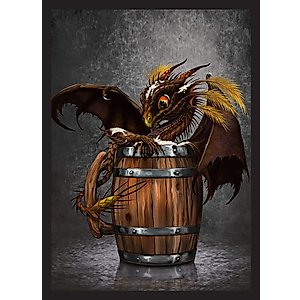 MTG Sleeves 50 MTG Standard Card Sleeves Deck Protector Umber Beer Drink Dragon