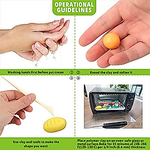Polymer Clay Kits, Oven Bake Clay Model Clay, Safe and Non-Toxic DIY Modeling Clay, Sculpting Clay Tools and Accessories,Ideal Gift for Children, Adults and Artists (50 Color)