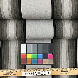 Sunbrella Awning/Marine 4799-0000 46'' Grey/Black/White Fabric, Evening Shadow