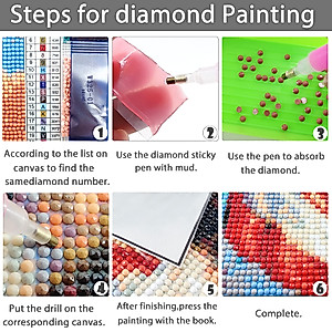 CHOSIGHT 5D Diamond Art Painting Angel Kit - DIY Paint with Diamond Art Christ Round Full Drill Craft, Home Decor Embroidery Set with Canvas, Tools, Sparkling Diamonds - 12x16 inch