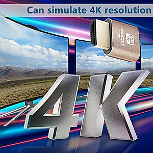 143 Graphics Card Virtual Display, Fake Load VGA Analog Camouflage HD Lock Screen Virtual Display,DispalyPort Headless Ghost Display