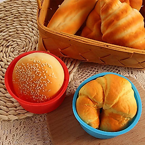 4 inch Silicone Round Cake Pans,Silicone Cake Mold Baking Pan,Non-Stick Bakeware Pan Reusable Cake Pan,for Cheesecake Chocolate Cake(1pcs,blue)