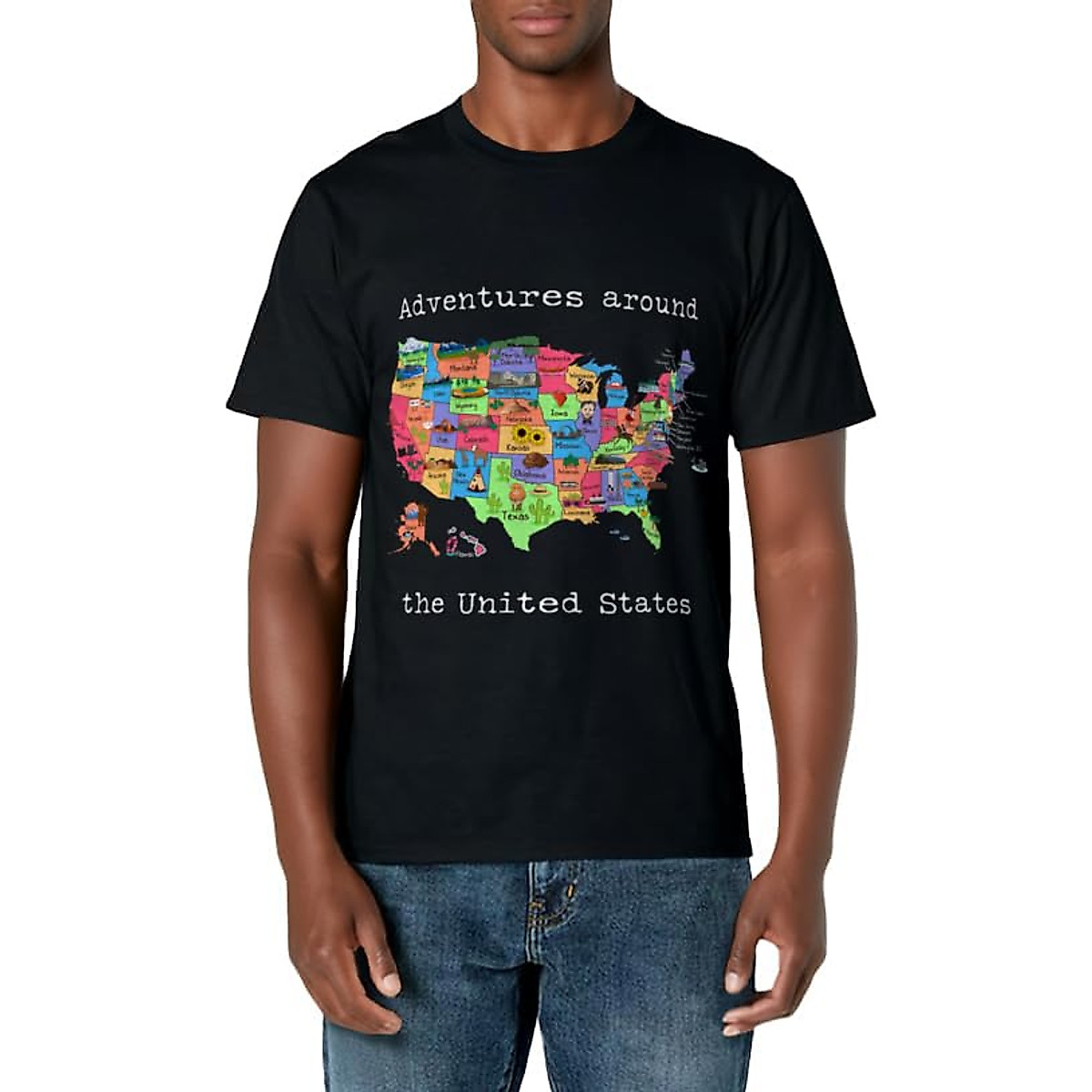 United States Design - Travel America USA Map T-Shirt
