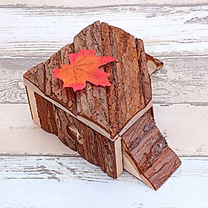 POPETPOP Hamster House Wooden - Small Animals Hideout Hut for Dwarf Hamster Rat Mouse Cage Sleeping Cabin with Ramp and Platform