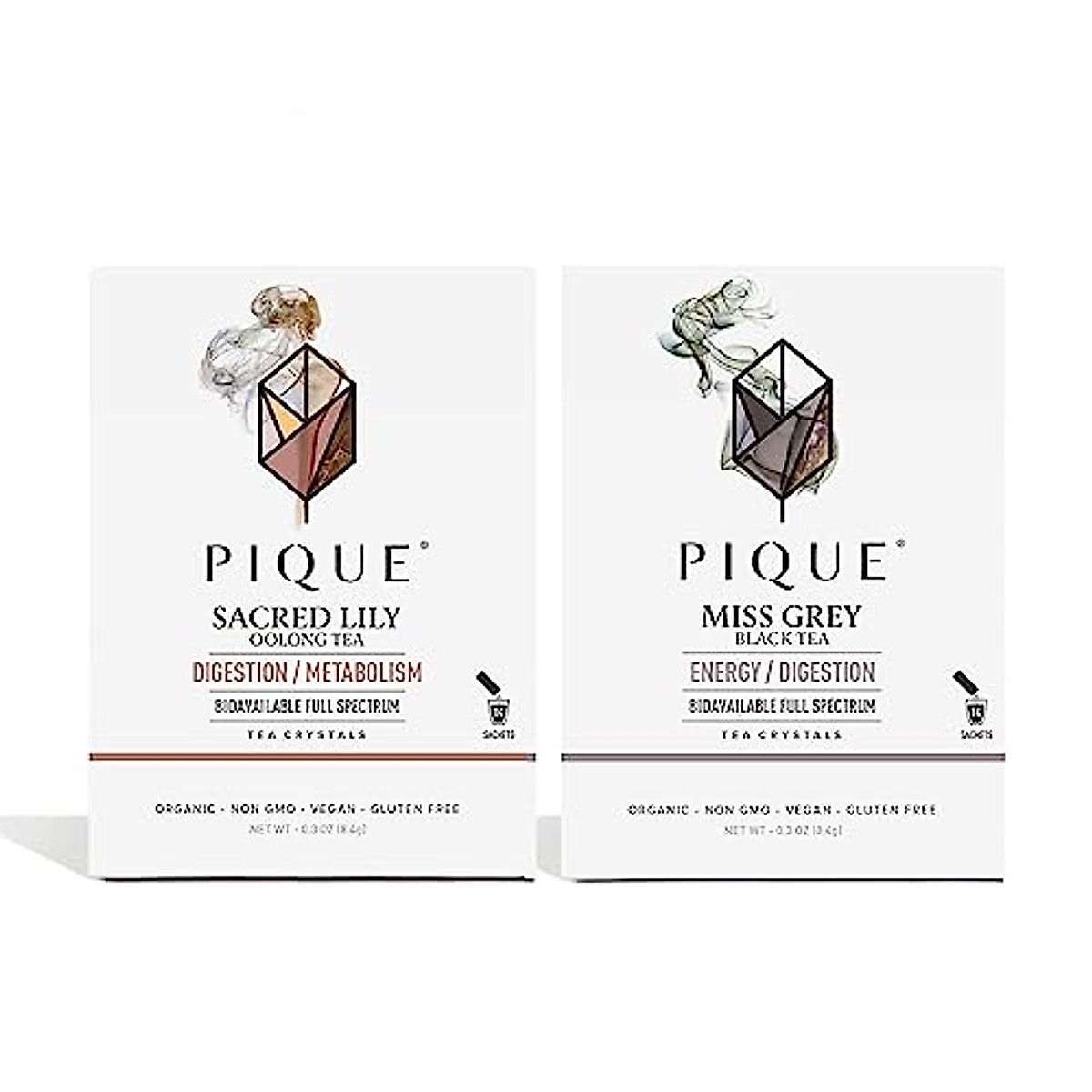 Pique Organic Energy Tea Crystals Sampler - Caffeinated Black Tea for Energy, Supports Metabolism and Healthy Digestion - 28 Single Serve Sticks (Pack of 2)