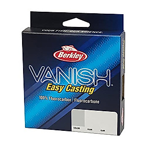 Berkley Vanish®, Clear, 20lb | 9kg, 250yd | 228m Fluorocarbon Fishing Line, Suitable for Saltwater and Freshwater Environments