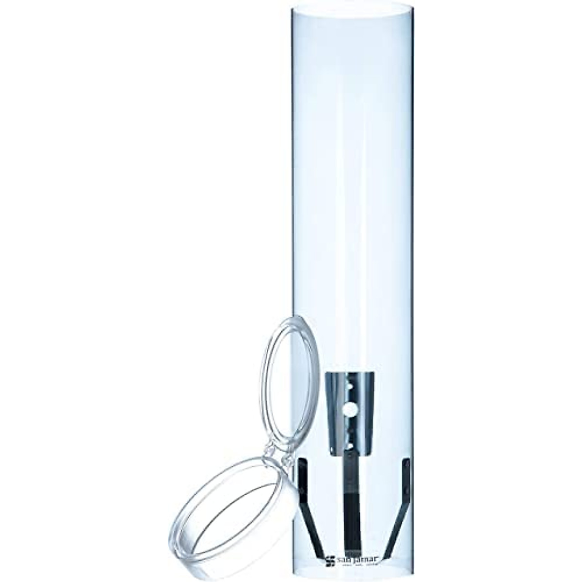 San Jamar Plastic Pull-Type Water Cup Dispenser, 16 Inches, Blue, (Pack of 24)