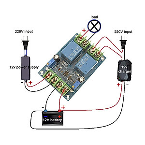 DC 12V 10A Automatic Power Switching Module, Backup Battery Switching Module, Emergency Power Supply Charging Controller