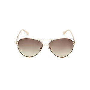 GUESS womens Gu7470-s Sunglasses, Shiny Rose Gold & Gradient Brown, 60 mm US