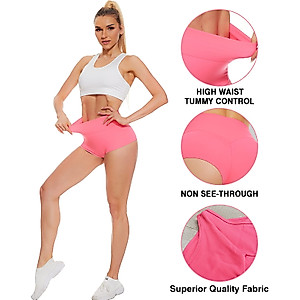 High Waist Yoga Booty Shorts Women's Butt Lift Leggings Workout Tummy Control Dance Rave Hot Pants