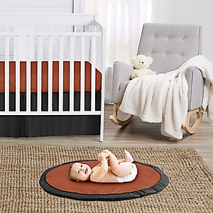 Sweet Jojo Designs Tribal Boho Dot Boy or Girl Baby Playmat Tummy Time Infant Play Mat - Rust Orange and Black Woodland Bohemian Southwest Geometric Arrow Gender Neutral Aztec Mud Cloth