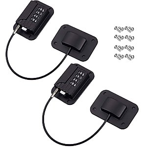Yormorr 2 Pack Refrigerator Lock Combination Coded, Fridge Lock for Kids Safe, Child Safety Cabinet Window Locks, Baby Door Lock with Strong Adhesive, Black