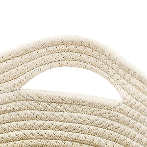 Jolitac 3 Pack Storage Baskets for Organizing, Woven Rope Baskets Cube Storage Basket Bins 11x11'' for Cube Storage Organizer Room Organizer, Mixed Jute