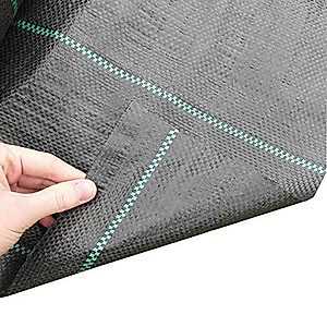 GRASSCLUB Weed Barrier Control Woven Garden Weed Landscape Fabric Heavy Duty Ground Cover 6.5ft x 32ft (208 Sq ft)