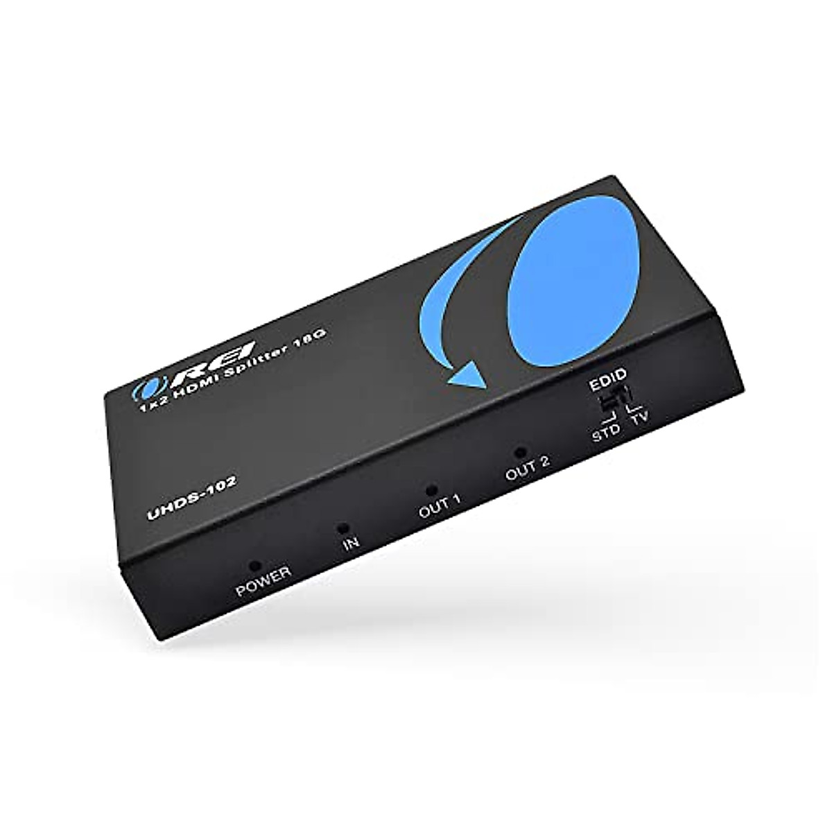 OREI 4K 1x2 2.0 HDMI Splitter, 2 Ports with Full UltraHD 4:4:4 HDR, HDR10, Dolby Vision, HDCP 2.2, 4K at 60Hz, EDID Support