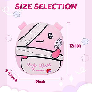 MOFUSAN 12'' Get Well Soon Axolotl Plush Toy, Get Well Soon Cute Axolotl Stuffed Animal Soft Axolotl Plush ies Pillow for Kids Patient Feel Better Sympathy Gifts Condolences Memorial Loved (Axolotl)