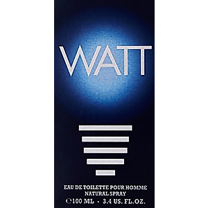 Watt Blue By Cofinluxe for Men Eau De Toilette Spray, 3.4-Ounce