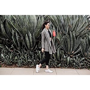 Ello Devon Glass Tumbler with Splash Proof Wooden Lid and Straw, Protective No Sweat Silicone Sleeve, Perfect for Smoothies and Iced Coffee, BPA Free, Dishwasher Safe, Multicolor, 18oz