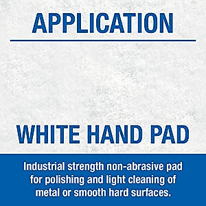 Mercer Abrasives 285WHT - 6"x9" Non-Woven White Hand Pads (20 pack)