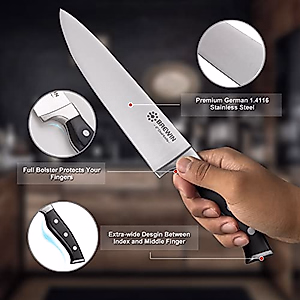 Brewin Professional Kitchen Knives, 3PC Chef Knife Set Sharp Knives Carving Sets for Kitchen High Carbon Stainless Steel, Japanese Cooking Knife with Gift Box