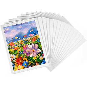 60 Pcs Canvases for Painting 5 x 7 Inch Stretched White Blank Cotton Canvas Panel Boards Bulk Flat Canvas Boards for Acrylic Oil Tempera Metallic Neon Painting Crafts