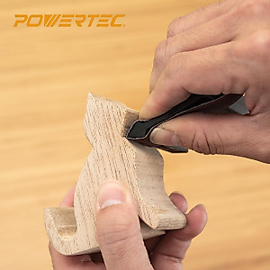 POWERTEC 21 Profile Sander, 10PCs Contour Sanding Grips with Woodworking Angle Sanding Pads for Convex, Concave & Detail Sanding, Sanding Tool for Wood Trim, Auto Body, Art, Crafts - 11PCs (71620)