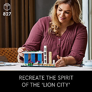 LEGO Architecture Singapore 21057 Building Set - Skyline Collection, Architecture Construction Model for Home and Office Décor, Gift Idea for Adults