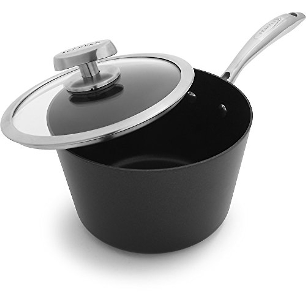 SCANPAN Pro IQ 3 qt Covered Saucepan - Easy-to-Use Nonstick Cookware - Dishwasher, Metal Utensil & Oven Safe - Made by Hand in Denmark
