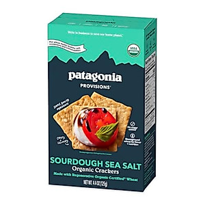 Patagonia Provisions - Sourdough Sea Salt - Certified Organic Crackers - Non-GMO, Plant-Based, No Added Sugar