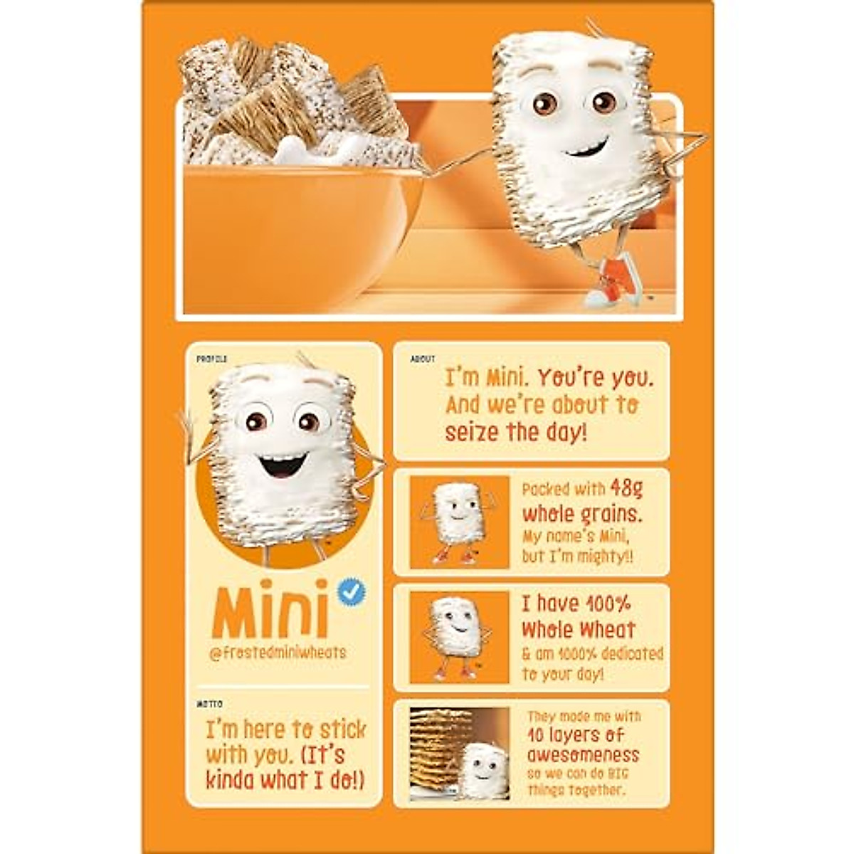 Kellogg's Frosted Mini-Wheats Cold Breakfast Cereal, High-Fiber, Whole Grain, Original, 18oz Box (1 Box)