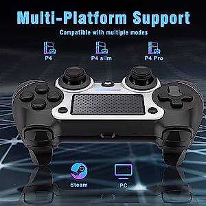 AantnaSR for PS4 Controller Wireless, with USB Cable,600mAh Battery,Dual Vibration,6-Axis Motion Control,3.5mm Audio Jack,Multi Touch Pad,Share Button, PS4 Controller Compatible with PS4/Slim/Pro/PC