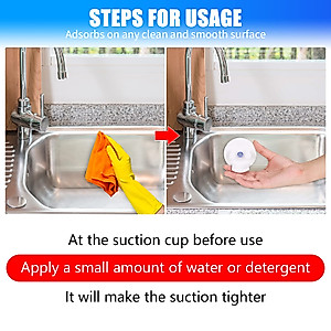 Smile Sponge Holder, Sink Holder with Suction Cup Installation, Kitchen/Bathroom Sink Sponge Organizer, Designed for Round Smiley Sponges, Dishwasher Safe (Sponge Not Included)