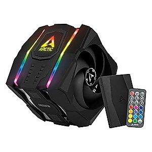 ARCTIC Freezer 50 (incl. A-RGB Controller) - Multi Compatible Dual Tower CPU Fan with A-RGB, CPU Air Cooler for AMD and Intel, Two Pressure-Optimised Fans, 6 Heatpipes, Incl. MX-4 Thermal Paste