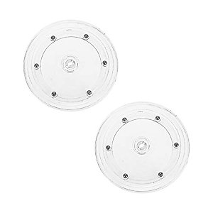 Geesatis 2 Pcs Acrylic Lazy Susan 6 inch / 150 mm Round Swivel Plate Rotating Turntable, for Kitchen Spice Rack Table Turntable Accessories, Clear