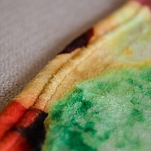 Soft Realistic Fruit Hoops Cereal Blanket, Cozy & Warm | Perfect for Cereal Lovers | Durable, Machine Washable | Fun Gift for All Ages & Occasions