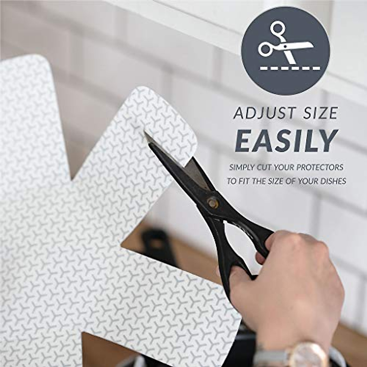 Pan and Pot Protectors - Set of 6-16" long - Cookware Protector Set/Pots and Pans Dividers/Pans Separator Anti-Slip to Avoid Scratching or Marring When Stacking