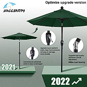 ABCCANOPY Durable Patio Umbrellas 7.5' Green