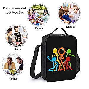 Alan_Becker 3 Piece Backpack Set Laptop Rucksack & Insulated Lunch Bag & Pencil Case 3 in 1 Gifts for Boys Girls