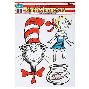 Eureka Back to School Dr. Seuss The Cat in The Hat Classroom Decorations for Teachers, 6pc