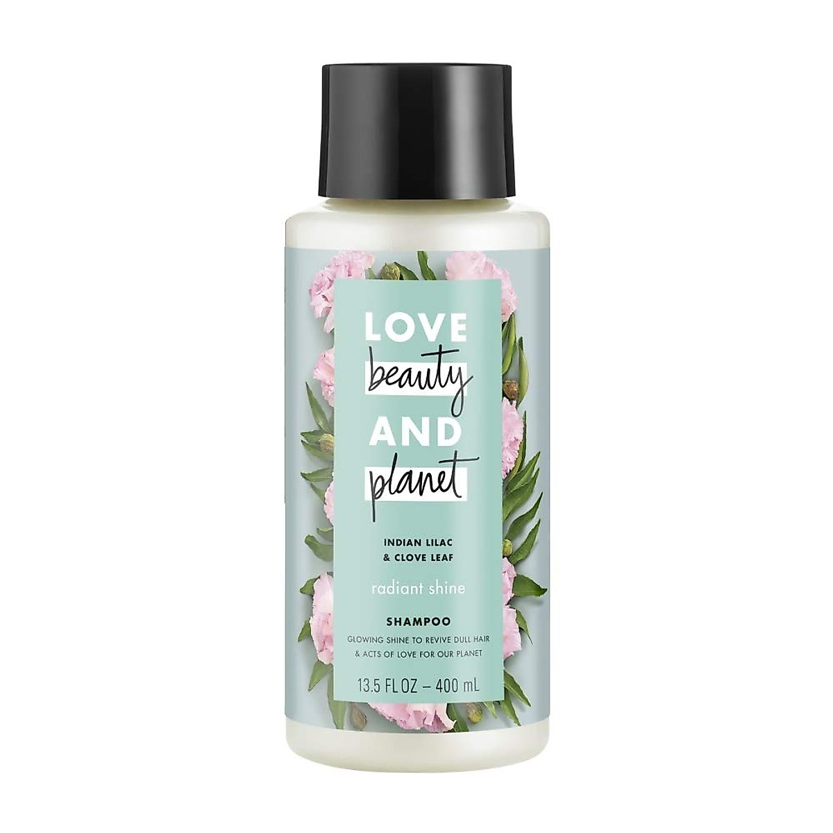 Love Beauty Planet Positively Shiny Shampoo, Indian Lilac Clove Leaf, 13.5 fl oz